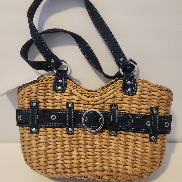 Randolph Duke | Bags | Nwt Randolph Duke Woven Handbag With Navy ...